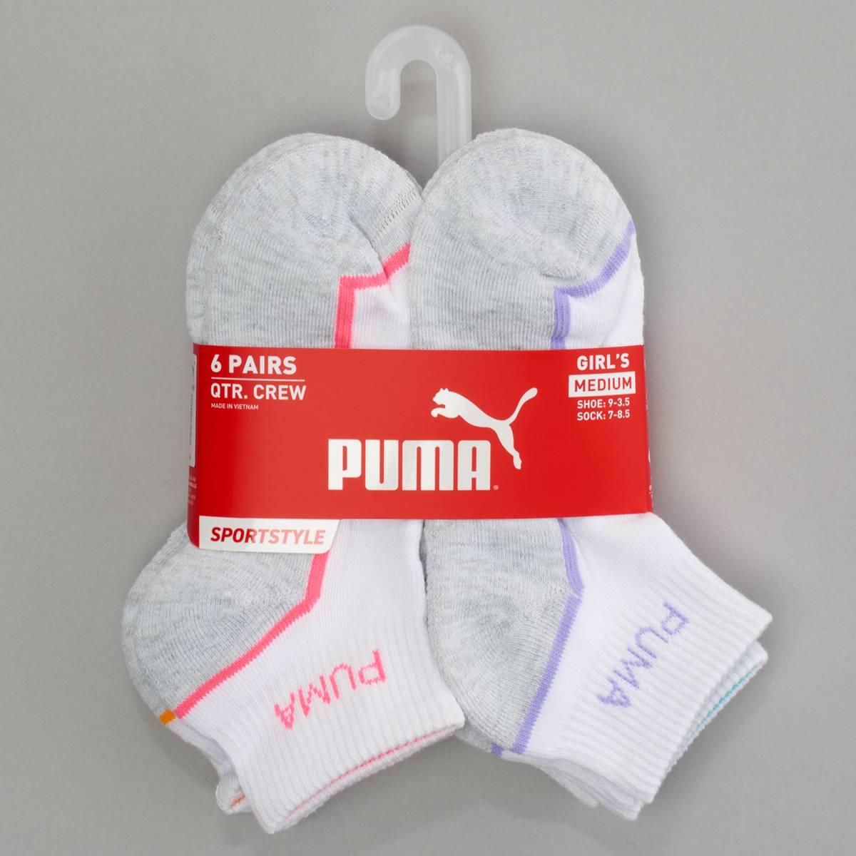Click here for Girls Puma 6pk. 1/2 Terry Quarter Crew Sportstyle... prices