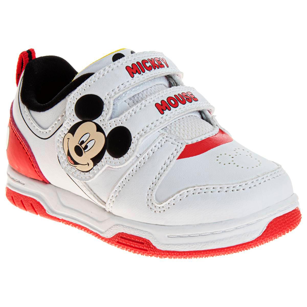 Disney Toddler and Little Boys Mickey Mouse Sneakers - White