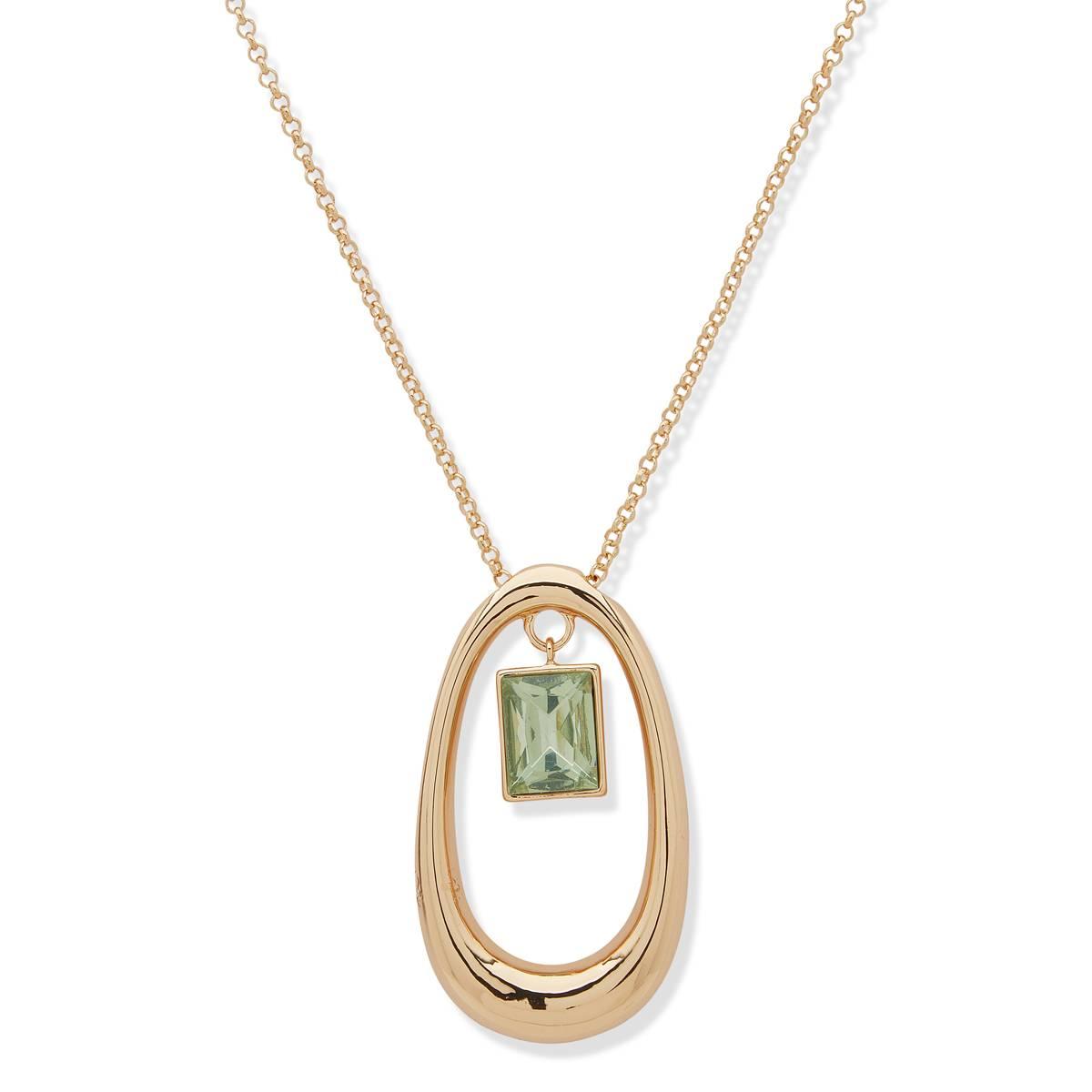 Click here for Nine West Gold-Tone Erinite Orbital Pendant Neckla... prices