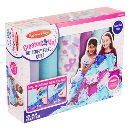 Melissa & Doug Created By Me - Butterfly Fleece Quilt 48-pc. Craft Kit  One Size  Multiple Colors