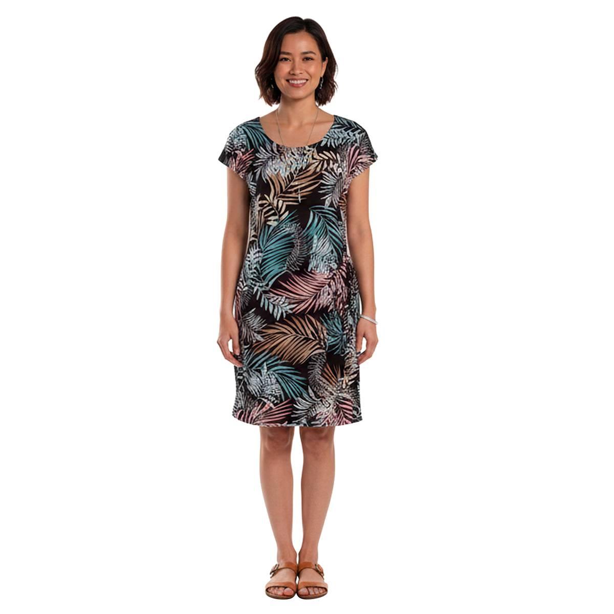 Click here for Petite Connected Apparel Short Sleeve Tropical Sar... prices