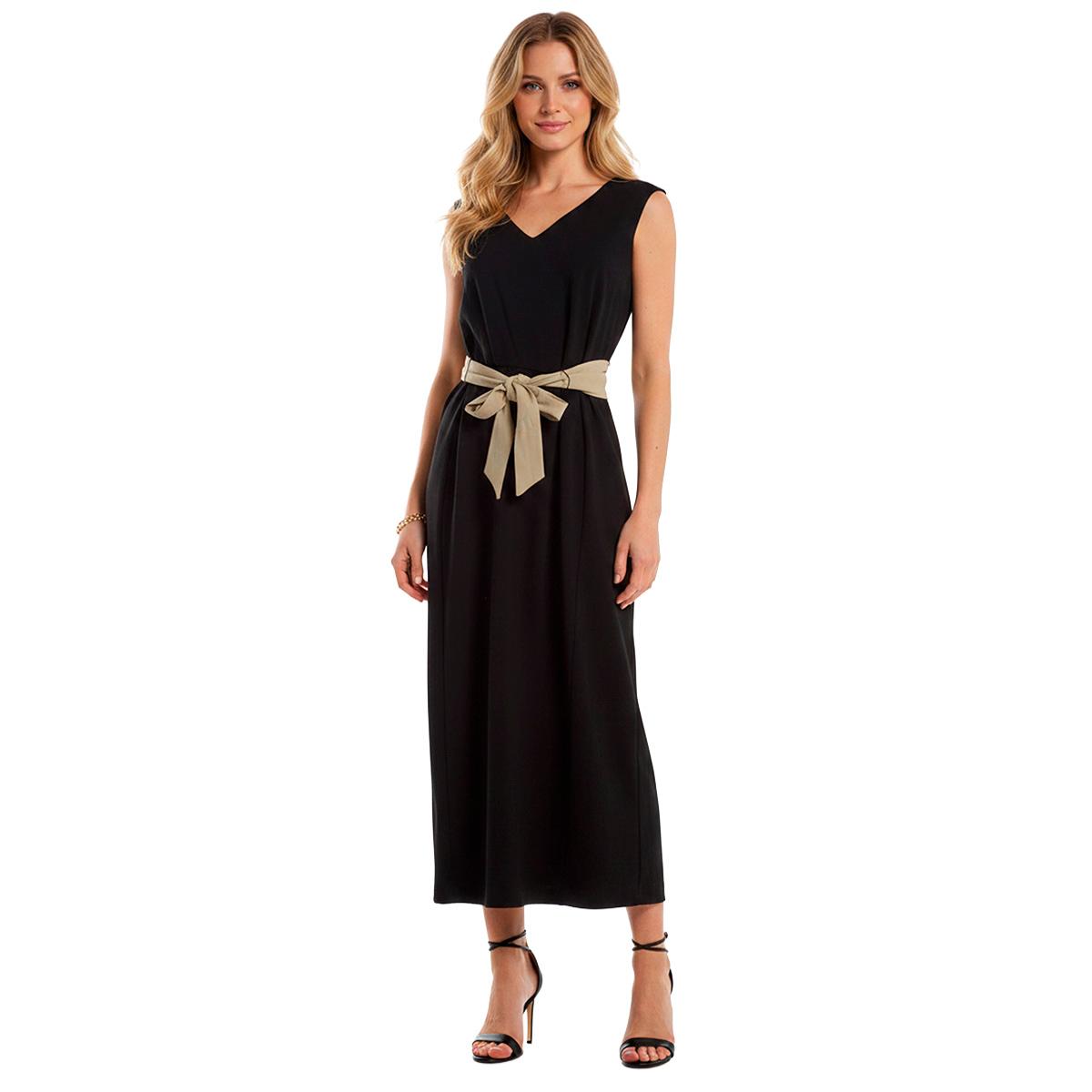Click here for Petite Connected Apparel Sleeveless Crepe V Neck J... prices
