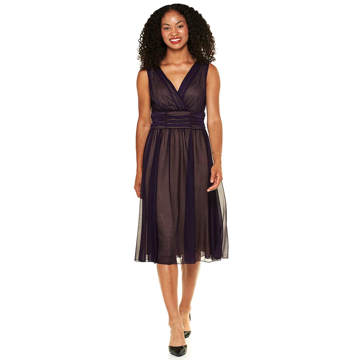 Click here for Womens Connected Apparel Sleeveless Sheer Ruched W... prices