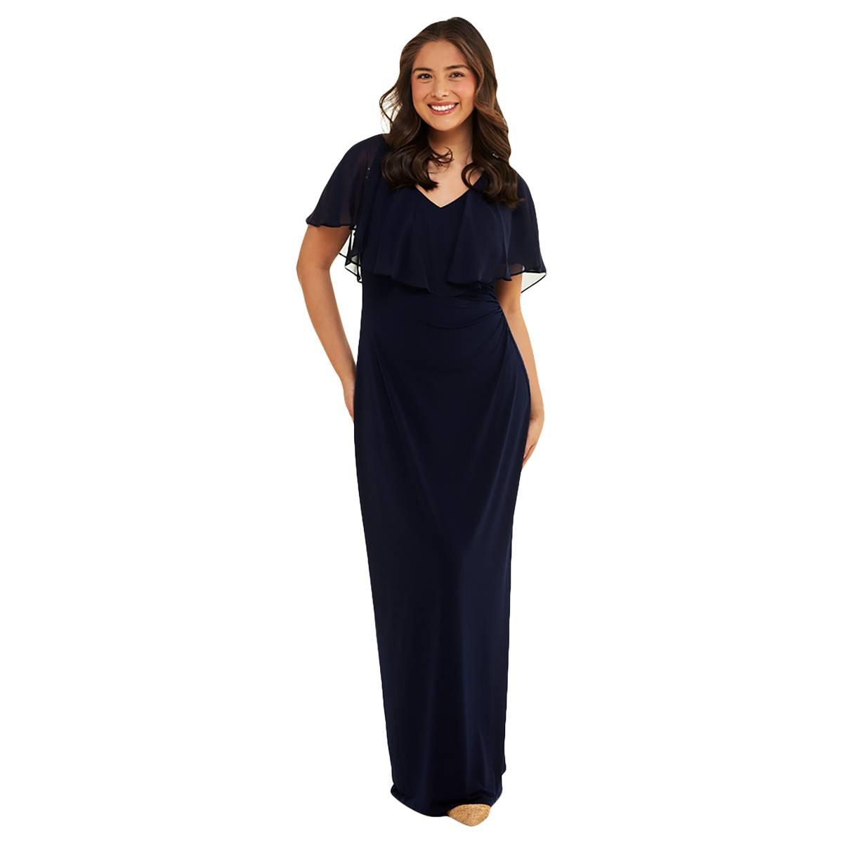 Click here for Womens Connected Apparel Sheer Ruffle Overlay Shea... prices