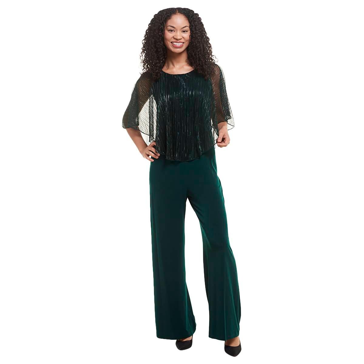 Click here for Womens Connected Apparel Metallic Crinkle Capelet... prices