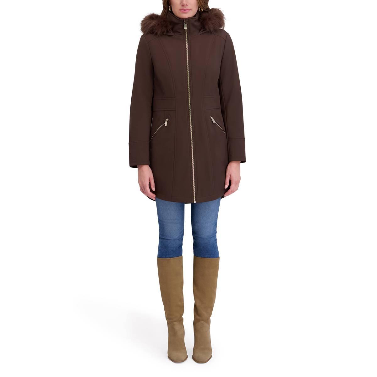 Click here for Womens Kensie Softshell Parka with Faux Fur Lined... prices