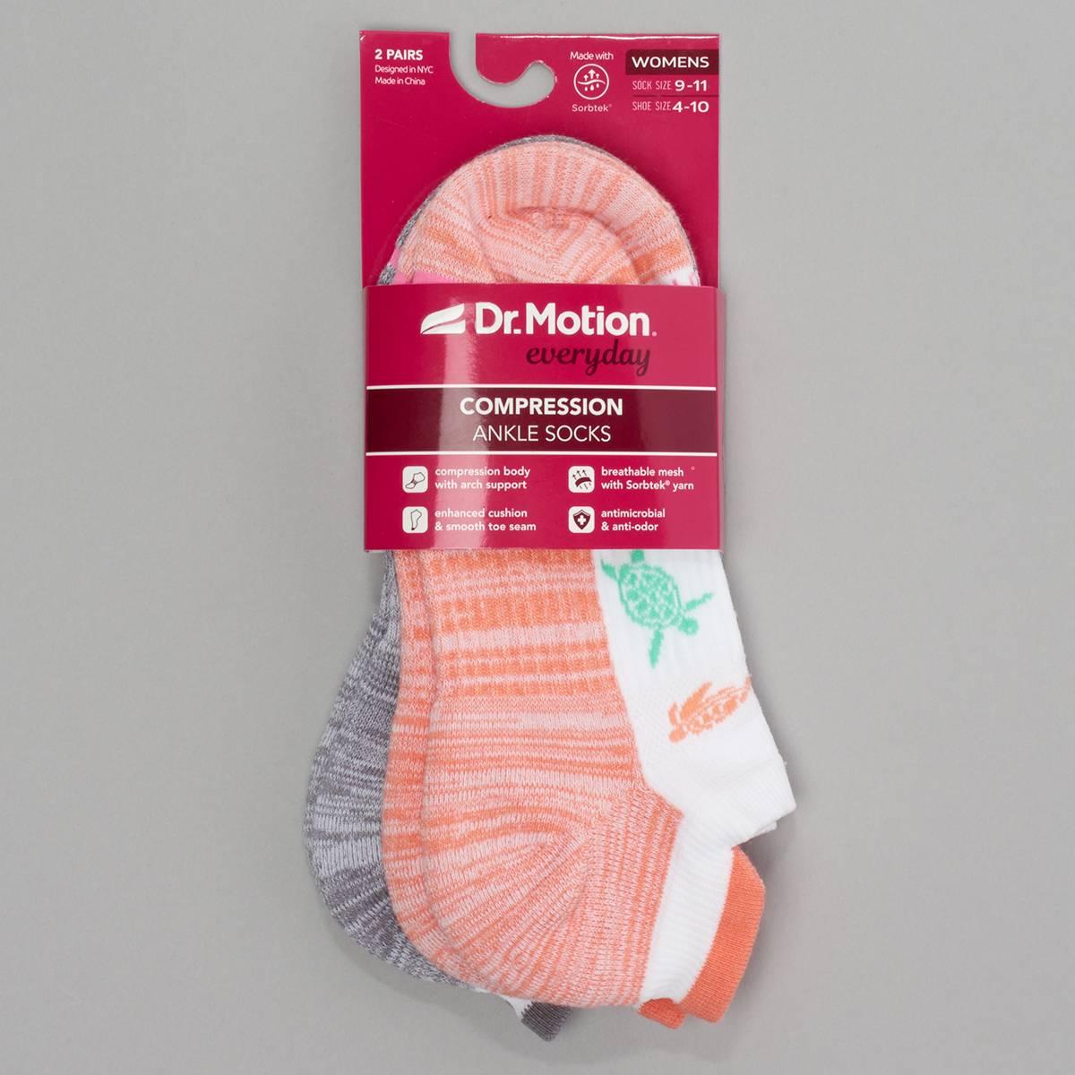 Click here for Womens Dr. Motion 2pk. Turtle Low Cut Compression... prices