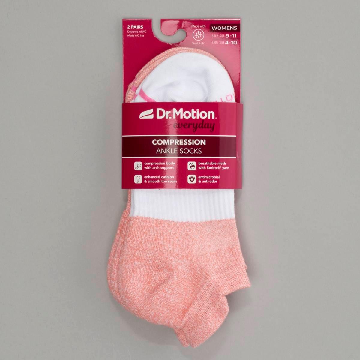 Click here for Womens Dr. Motion 2pk. Stripe Low Cut Socks prices
