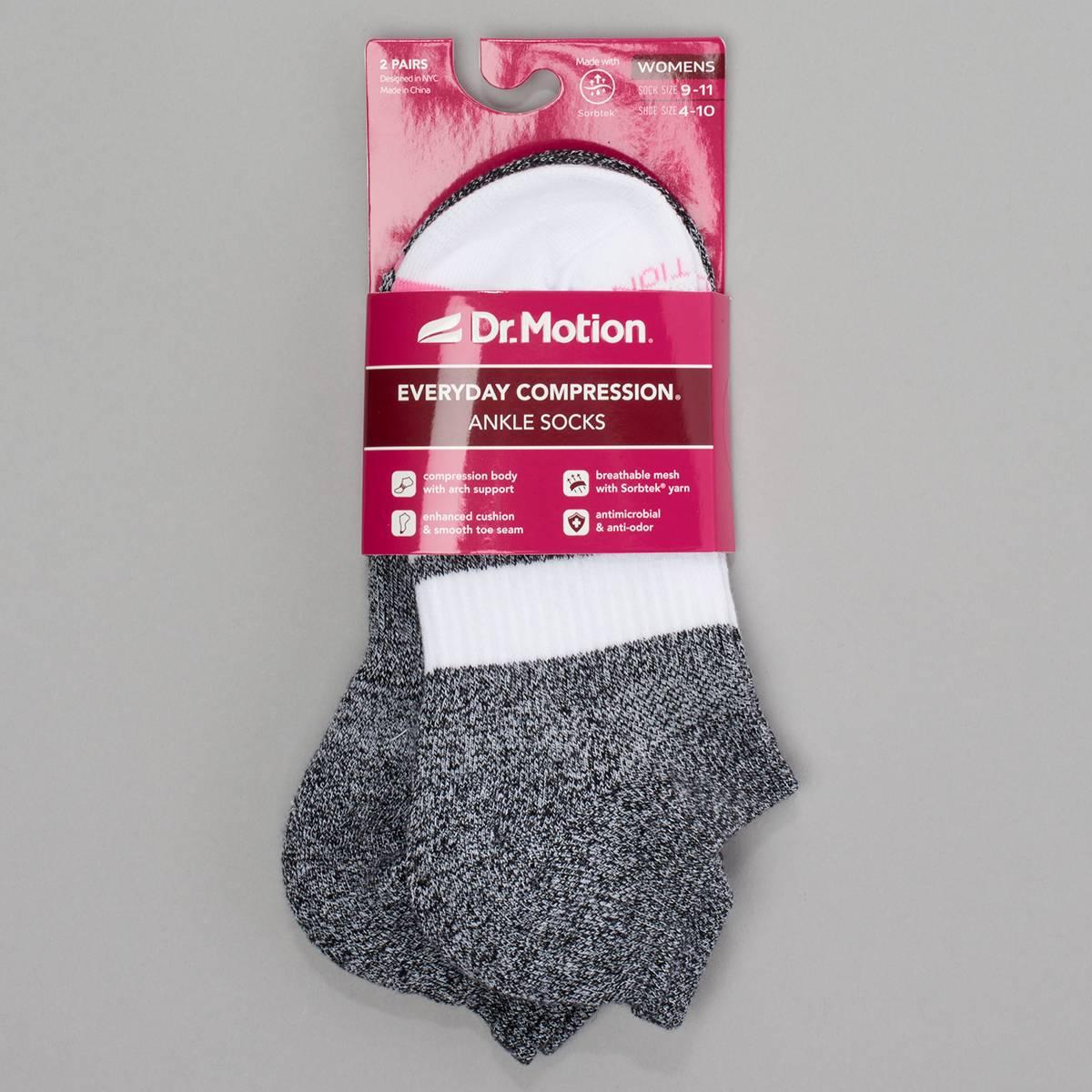 Click here for Womens Dr. Motion 2pk. Stripe Low Cut Compression... prices