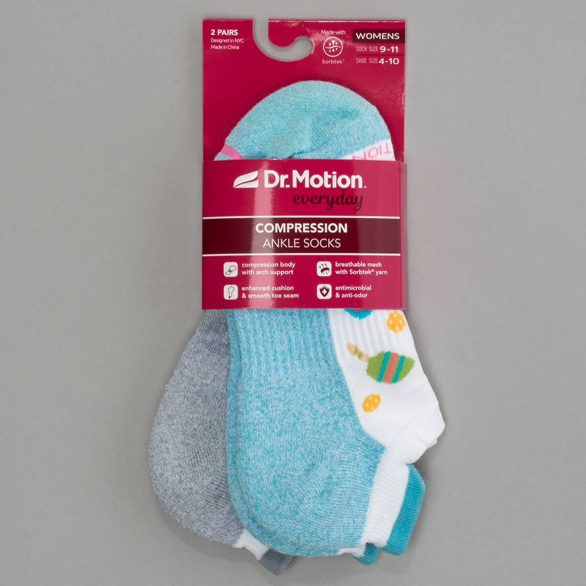 Click here for Womens Dr. Motion 2pk. Low Cut Compression Socks prices