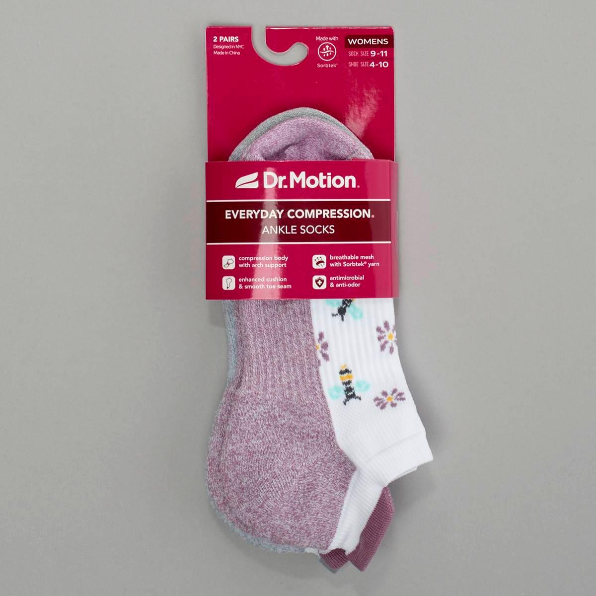 Click here for Womens Dr. Motion 2pk. Bee Low Cut Socks prices