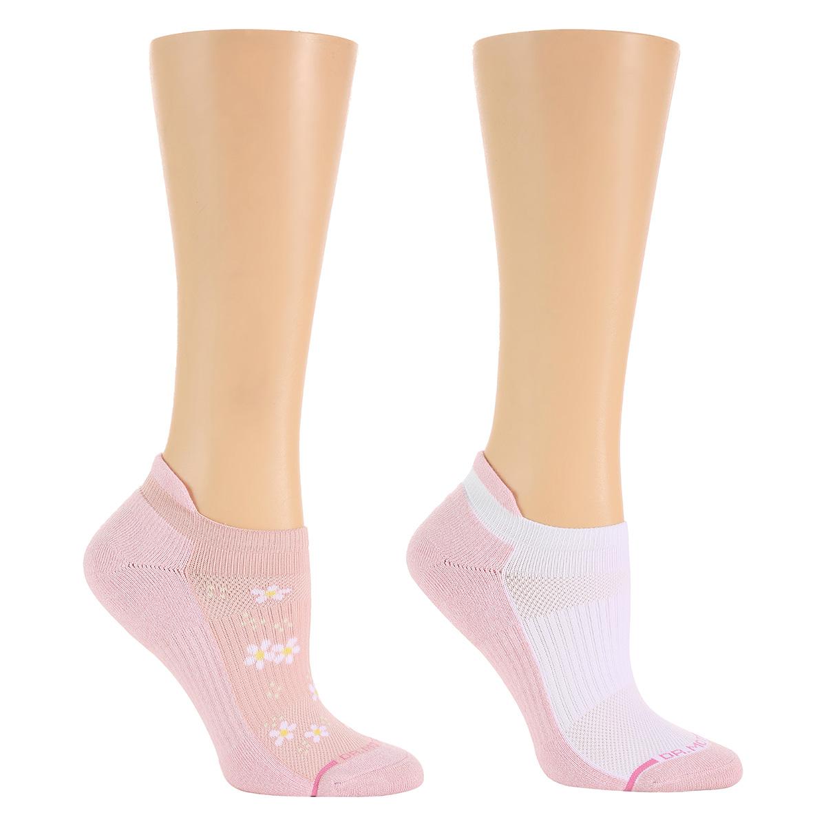 Click here for Womens Dr. Motion 2pk. Floral Dots Low Cut Socks prices