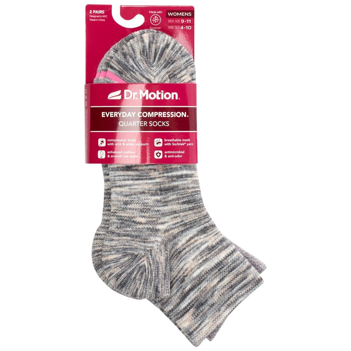 Click here for Womens Dr. Motion 2pk. Space Dye Quarter Length So... prices