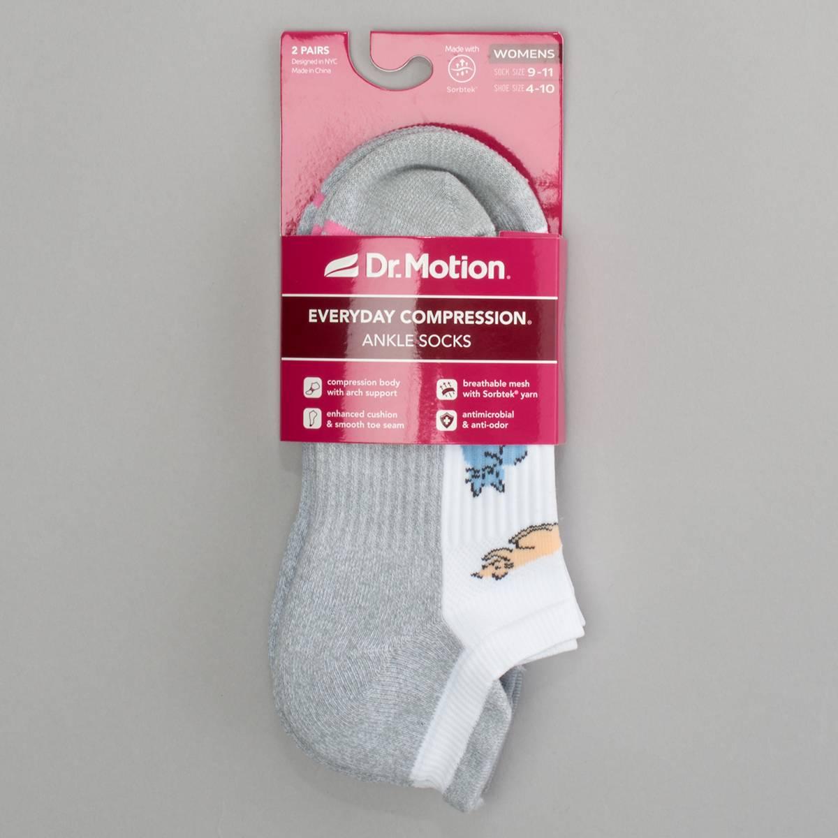 Click here for Womens Dr. Motion 2pk.Cat Low Cut Compression Sock... prices
