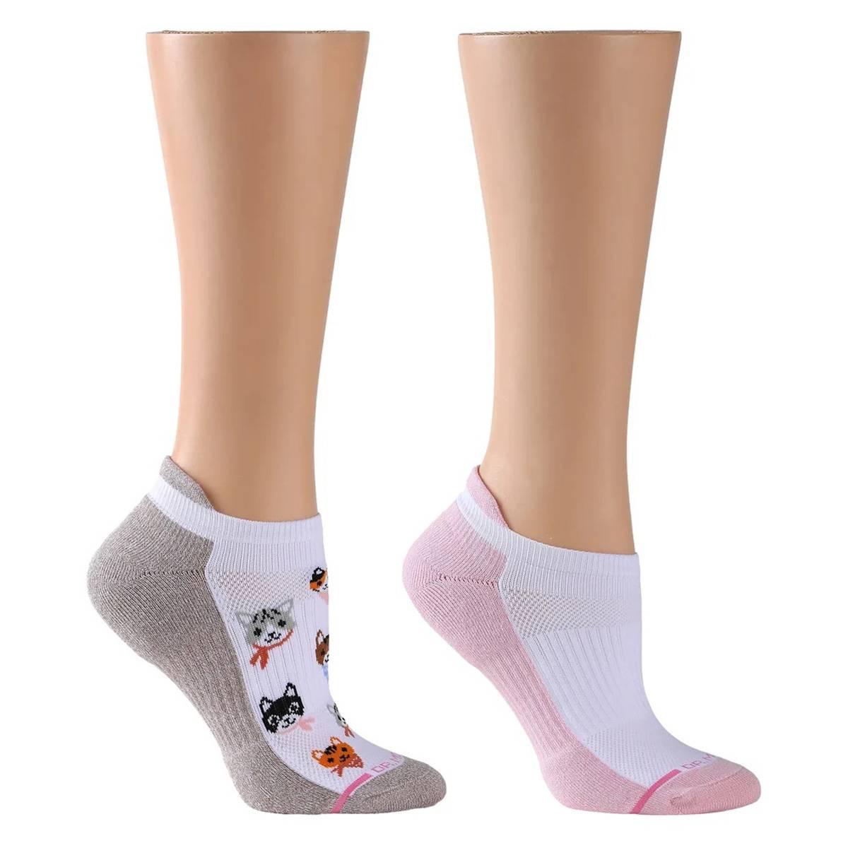 Click here for Womens Dr. Motion 2pk. Cat Bandana & Solid Ankle S... prices