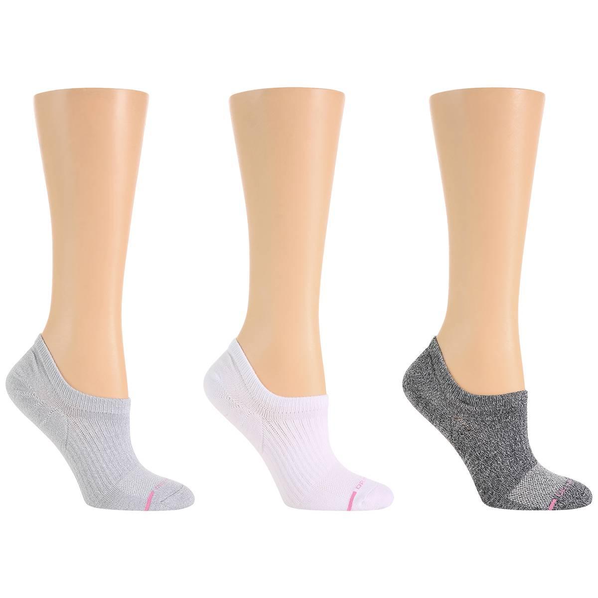 Click here for Womens Dr. Motion 3pk. Marled Foot Liner Socks prices