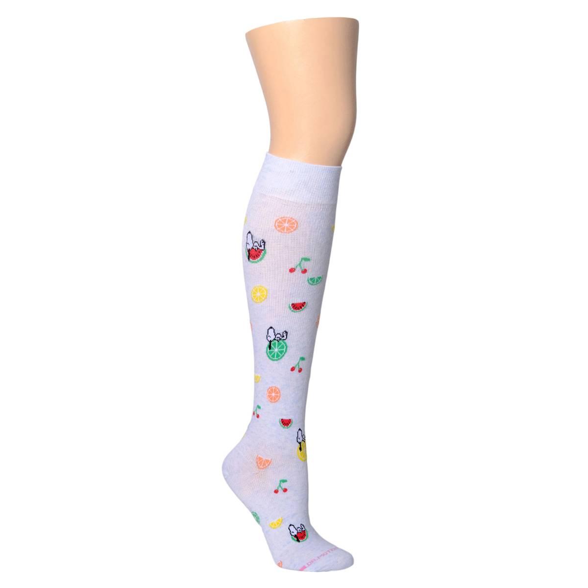 Click here for Womens Dr. Motion Snoopy/Fruit Knee High Socks prices