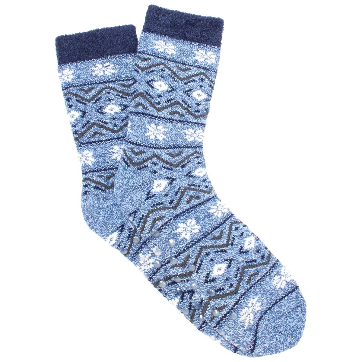 Click here for Mens Davco(R) Snowflake Fair Isle Cabin Slipper So... prices