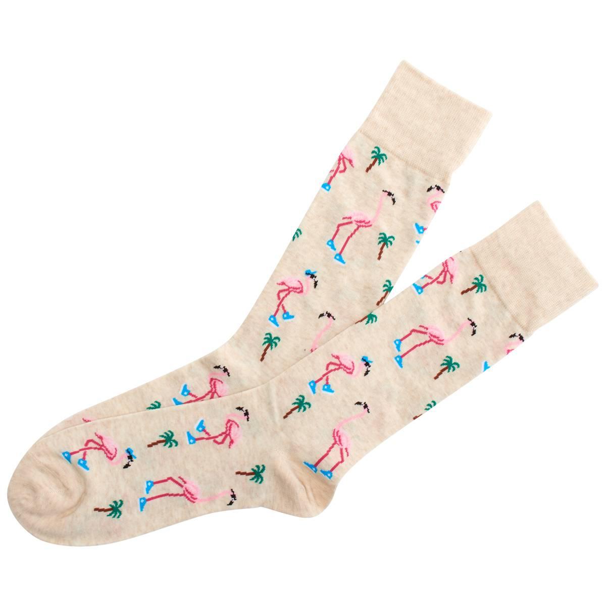 Click here for Mens Davco(R) Flamingo with Shades Crew Socks prices