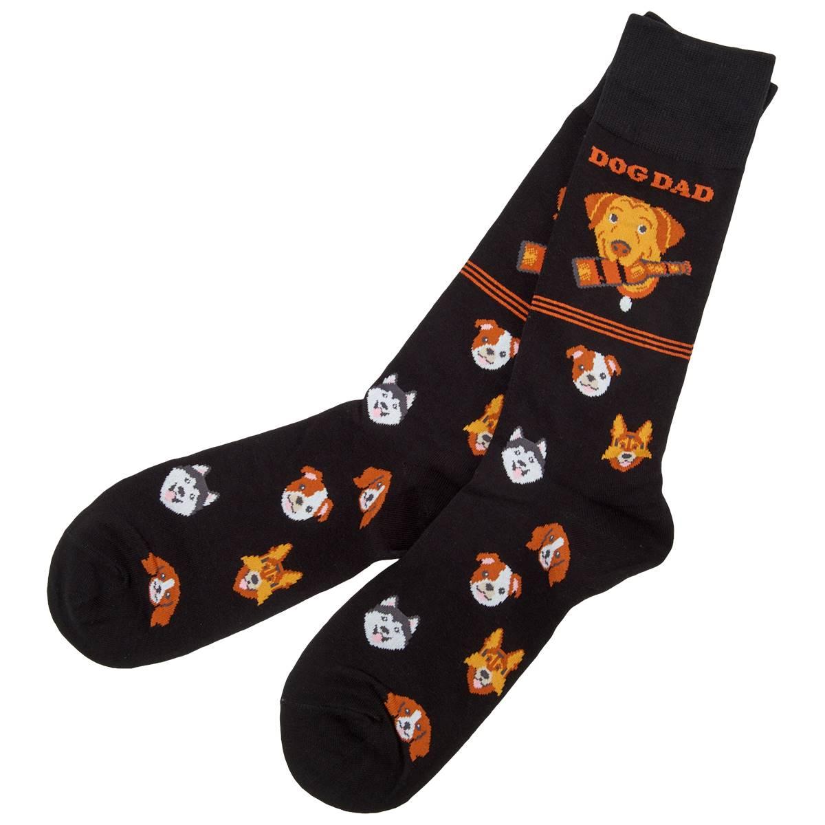 Click here for Mens Davco(R) Dog Dad Crew Socks - Black prices