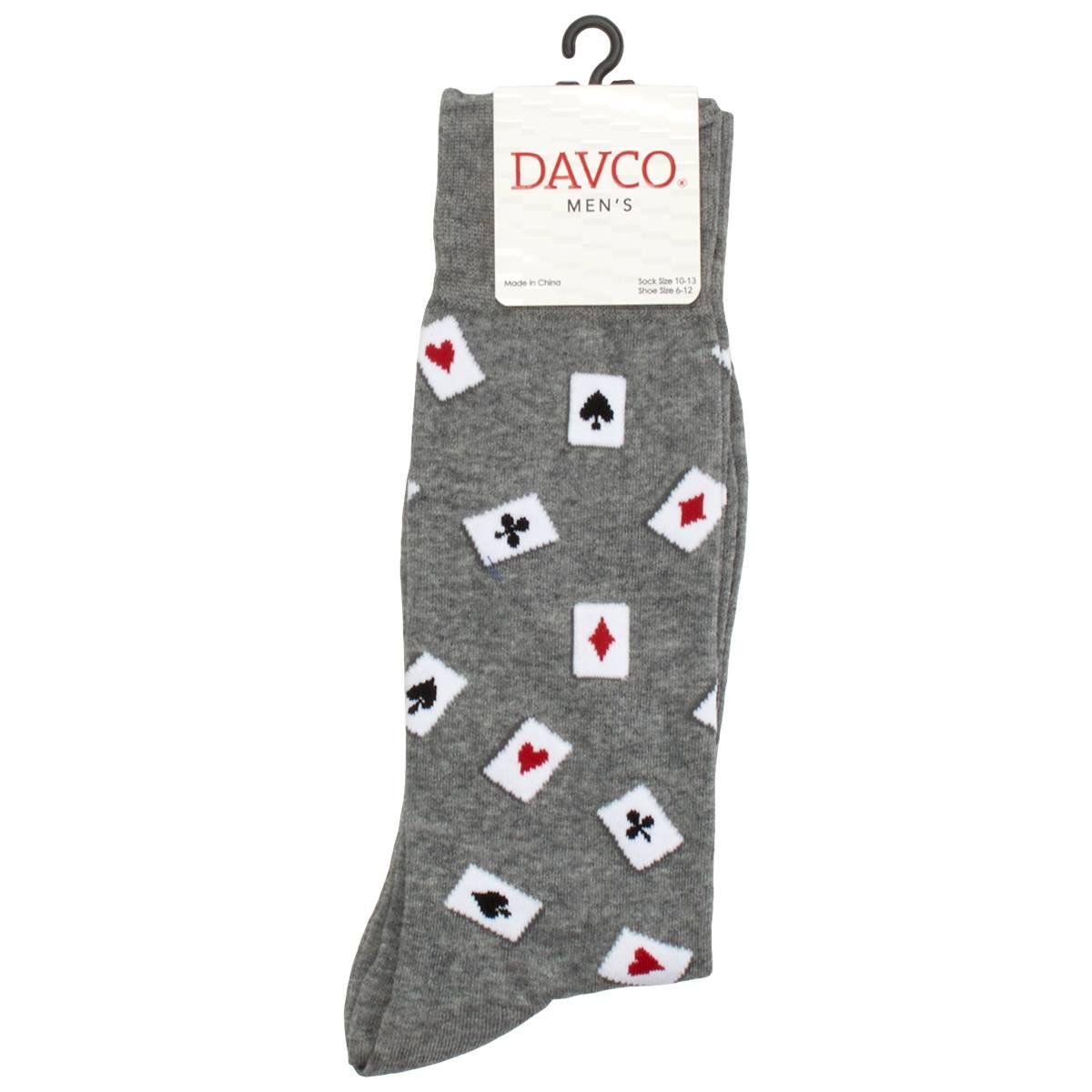 Click here for Mens Davco(R) Tossed Playing Cards Crew Socks prices