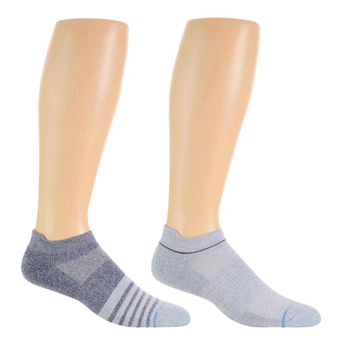 Click here for Mens Dr. Motion 2pk. Contrast Stripe Ankle Socks prices