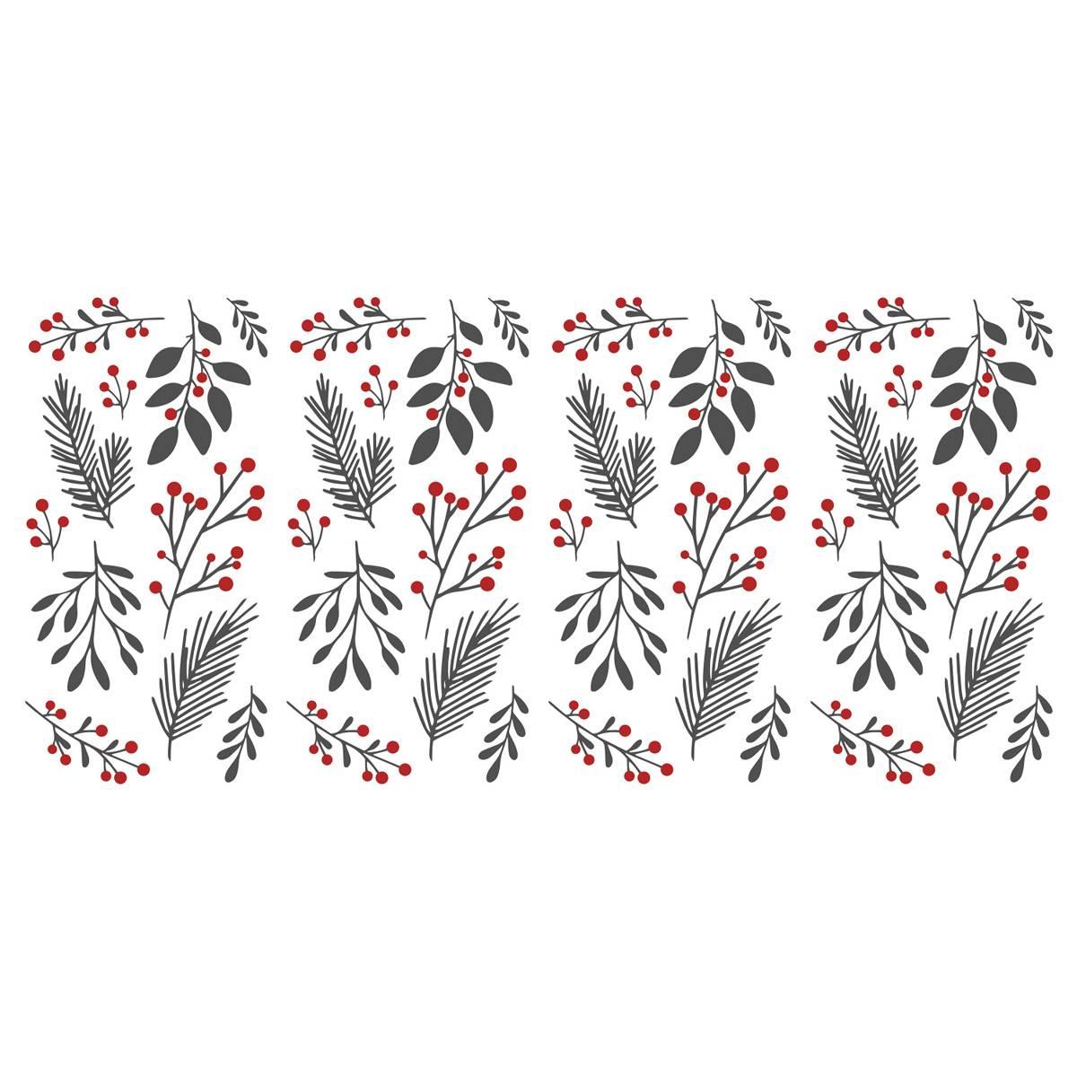 Click here for RoomMates(R) Red & Grey Holly Berries & Twigs Wall... prices