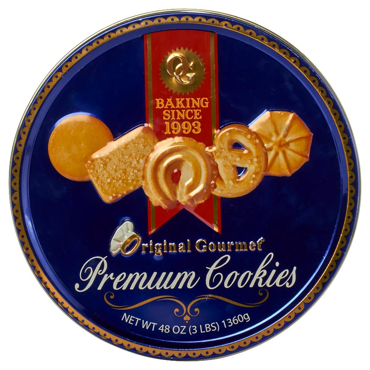 Click here for Orignal Gourmet Blue Premium Cookie Tin - 48oz. prices