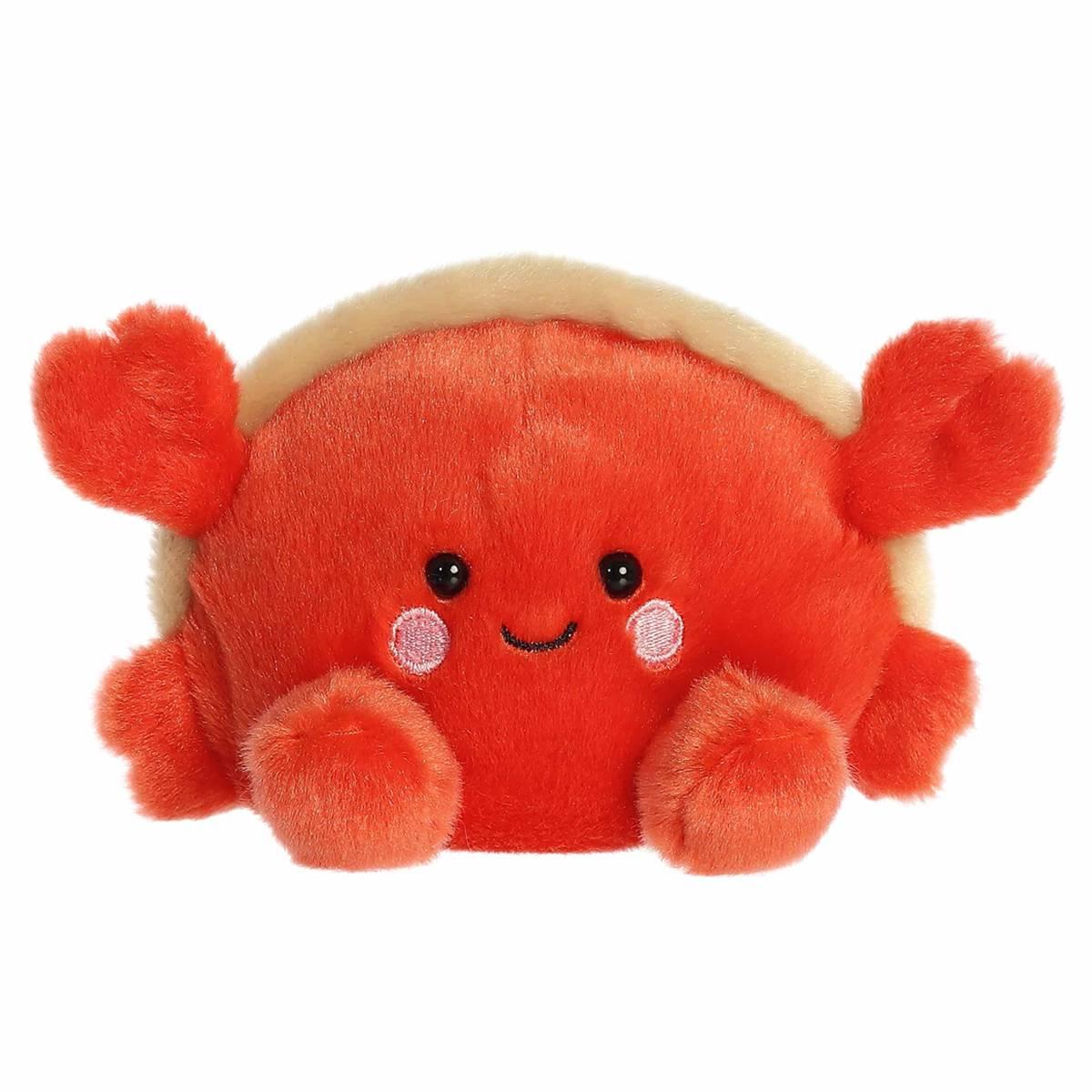 Aurora Mini Tide Hermit Crab Palm Pals Adorable Plush Toy Red 5" - Red