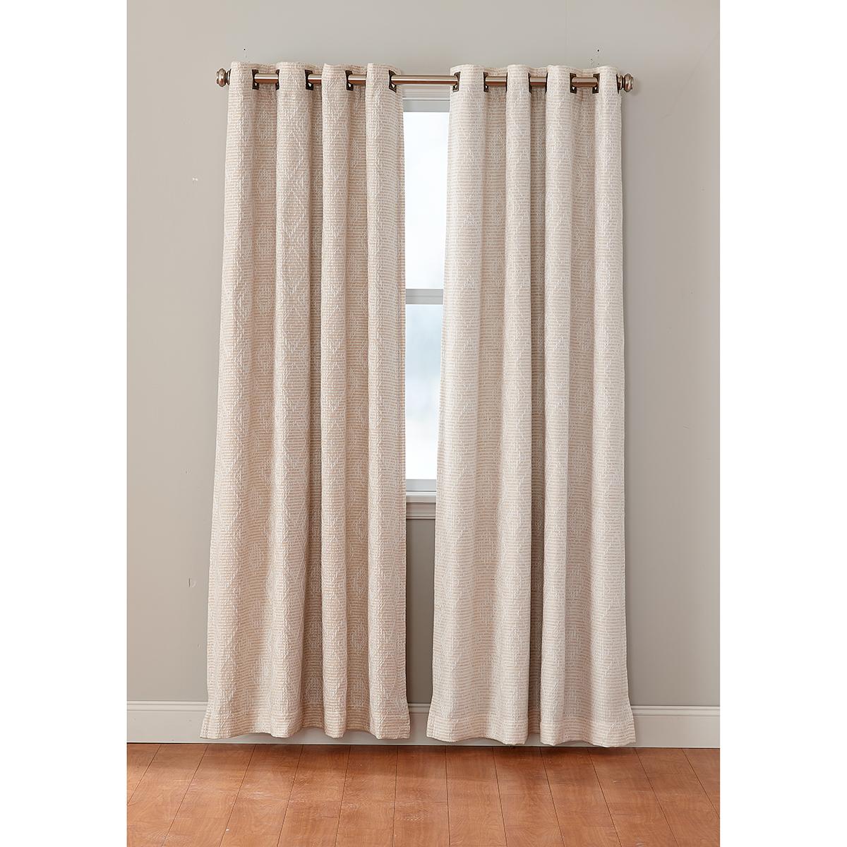 Click here for Diamond Chenille Lined Grommet Blackout Curtain Pa... prices