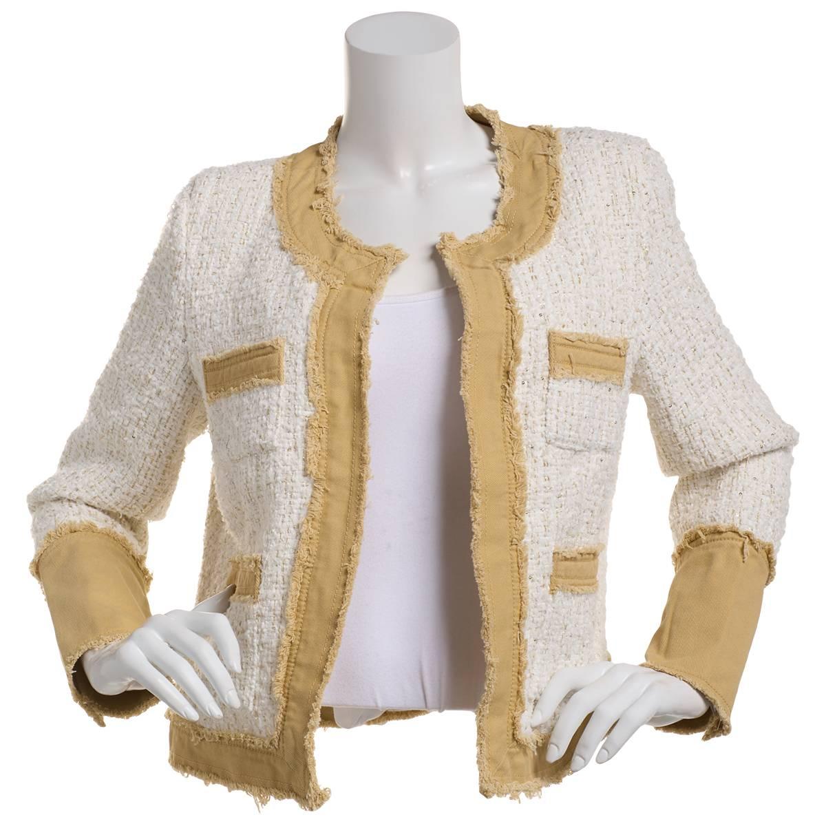Click here for Womens Nanette Lepore Long Sleeve Open Boucle Jack... prices