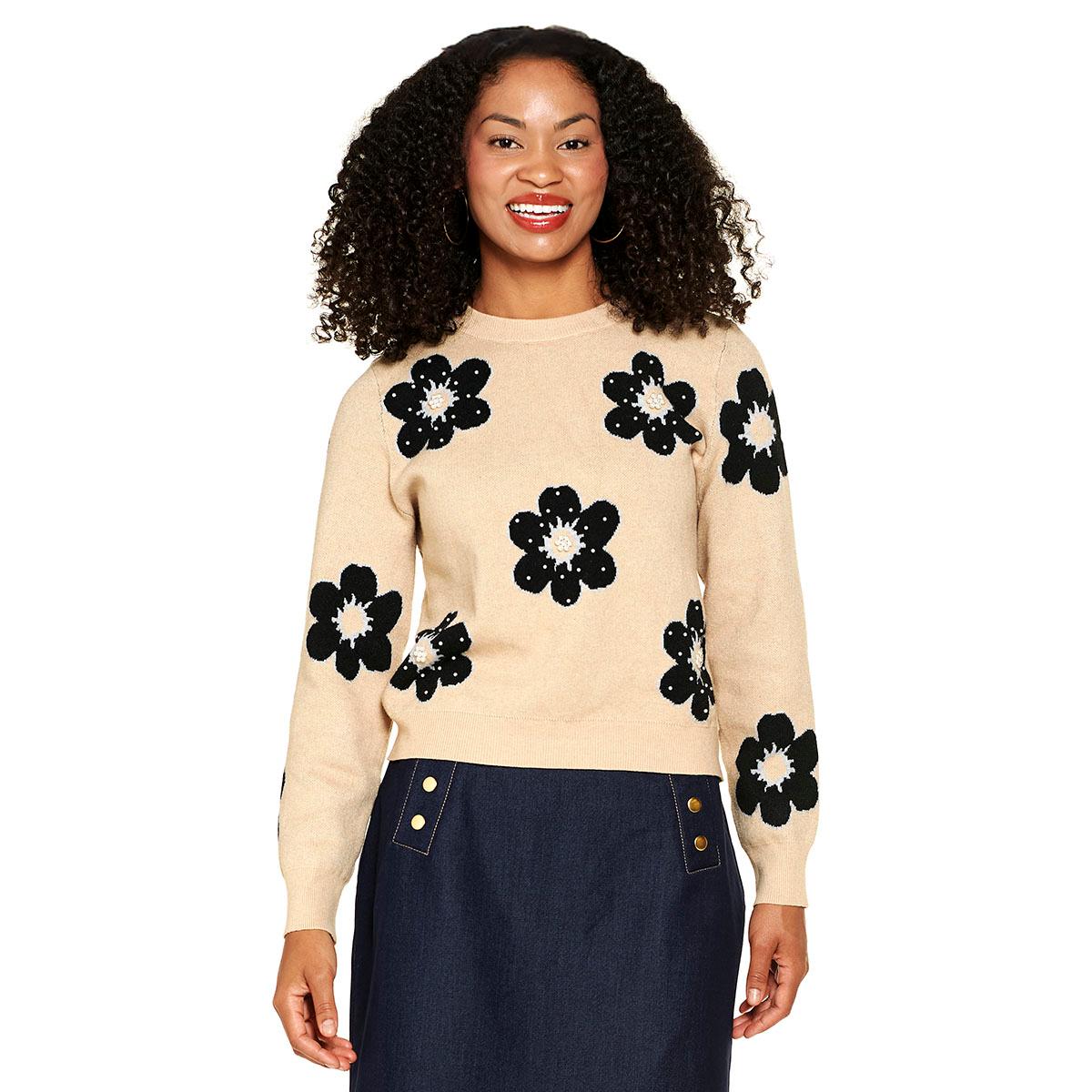 Click here for Womens Nanette Lepore Long Sleeve Floral with Pear... prices