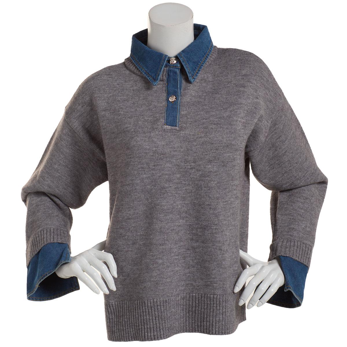 Click here for Womens Nanette Lepore Long Sleeve Two Button Denim... prices