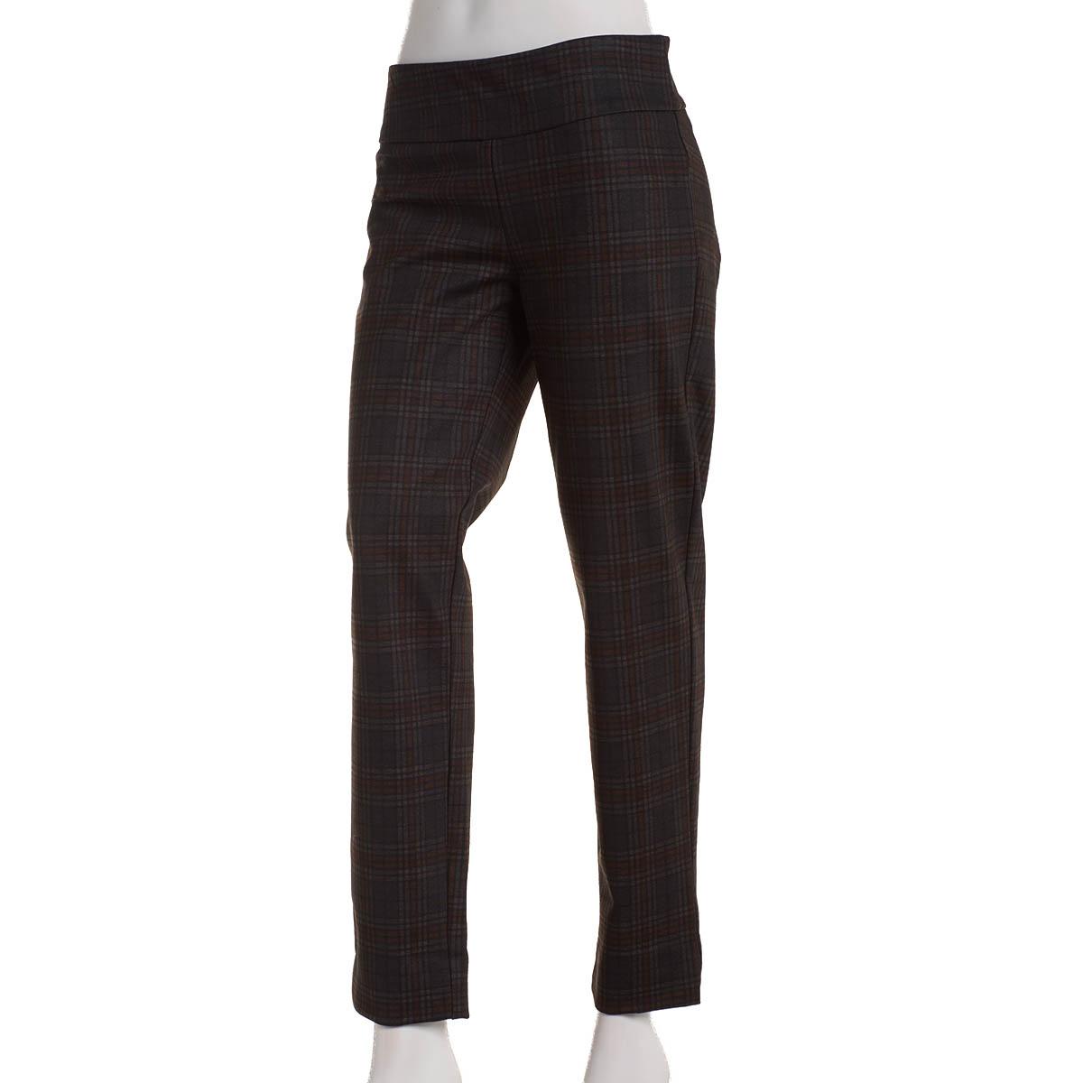 Click here for Petite Zac & Rachel Pull-On Plaid Compression Pant... prices