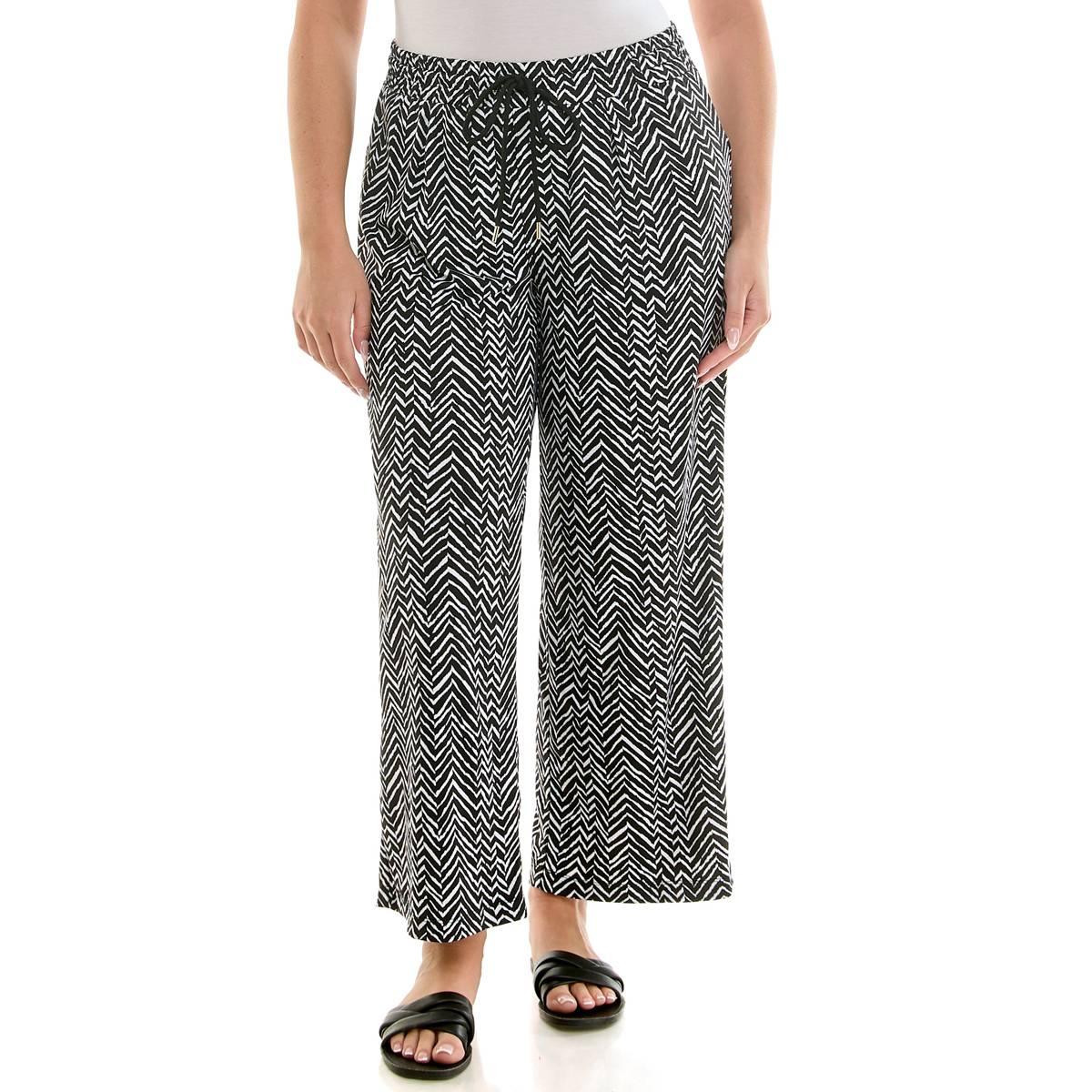 Click here for Petite Zac & Rachel Pull On Chevron Wide Leg Pants prices