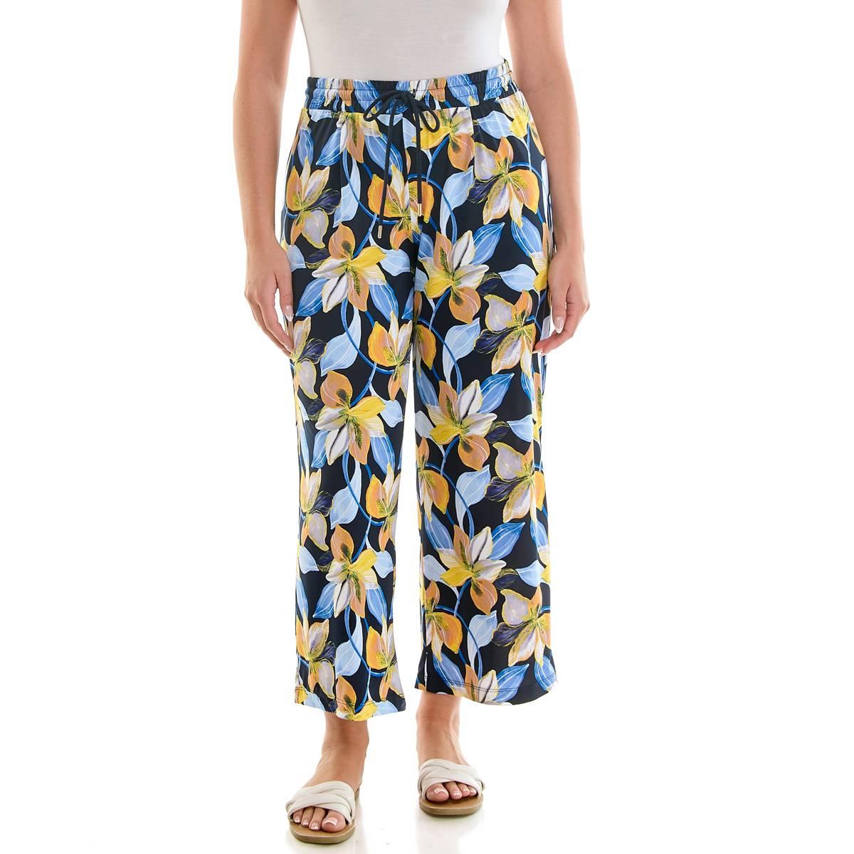Click here for Petite Zac & Rachel Pull On Floral Wide Leg Pants prices