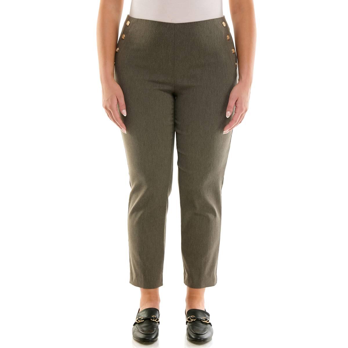 Click here for Womens Zac & Rachel Button Accent Slim Leg Millenn... prices