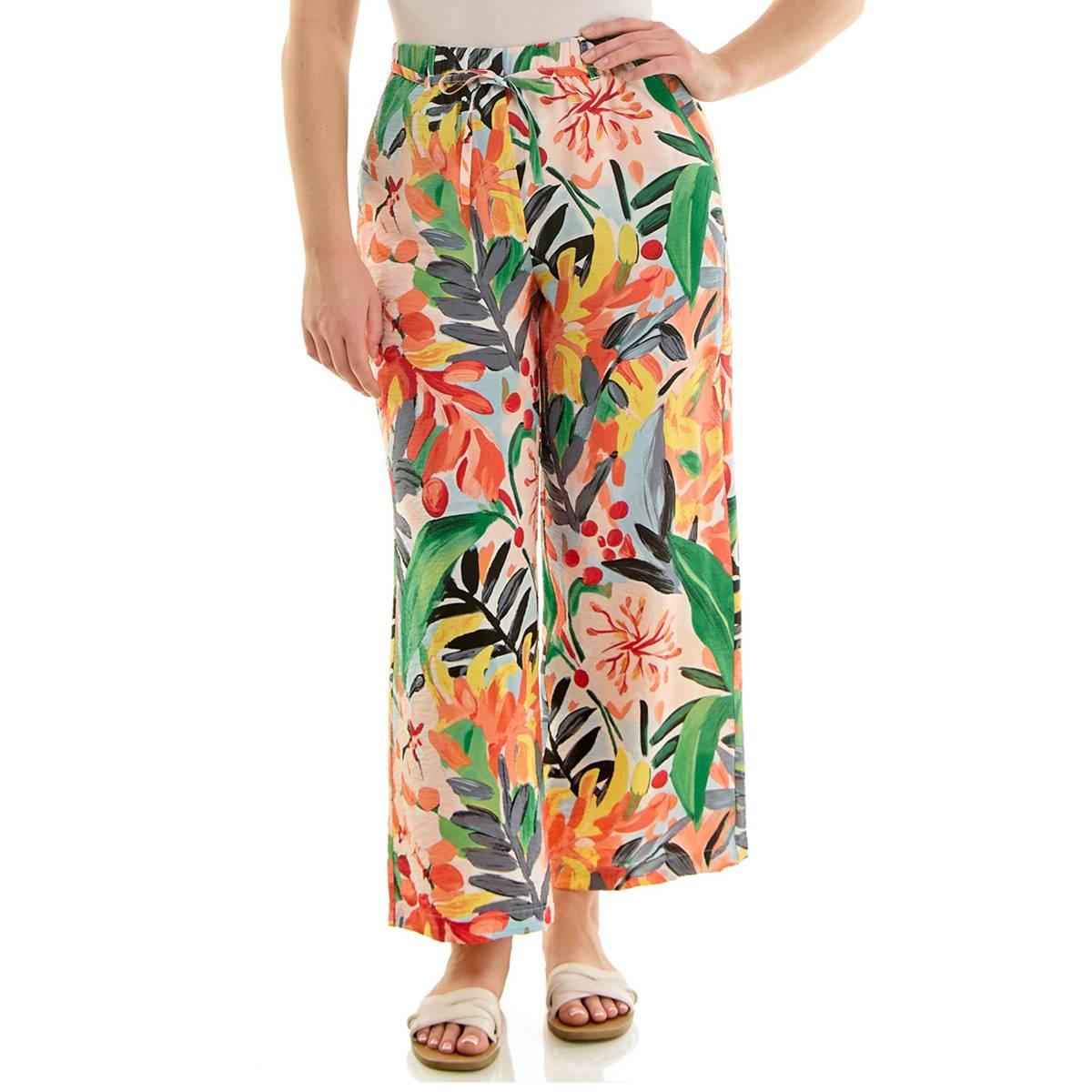 Click here for Womens Zac & Rachel Tropical Pull On Wide Leg Pant... prices