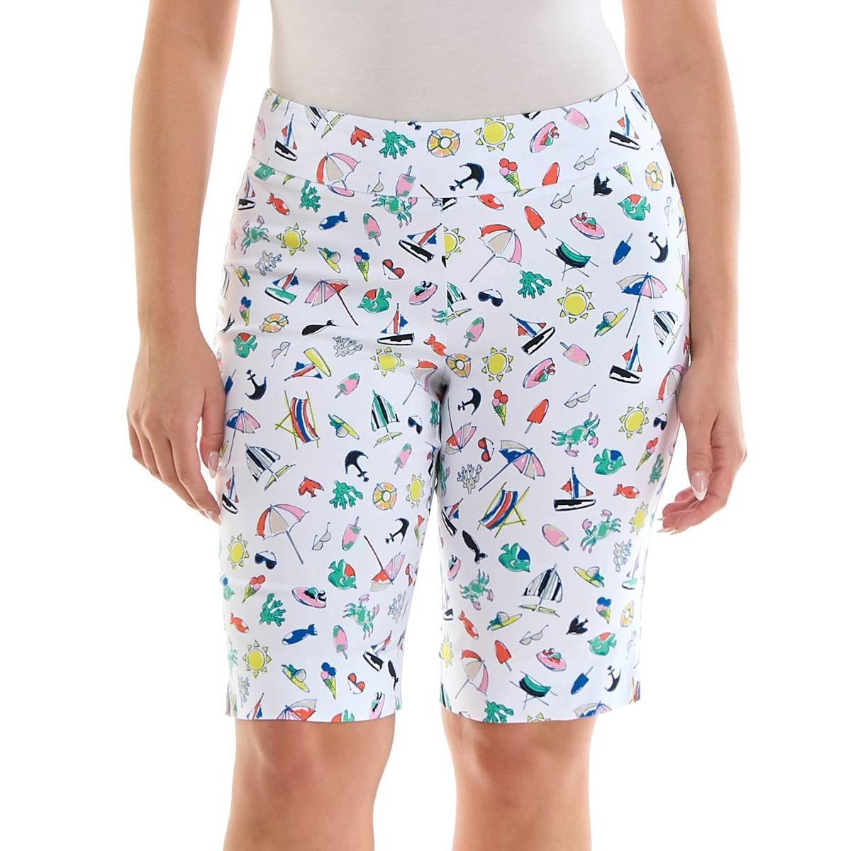 Click here for Womens Zac & Rachel Pull On Beach Bermuda Shorts prices