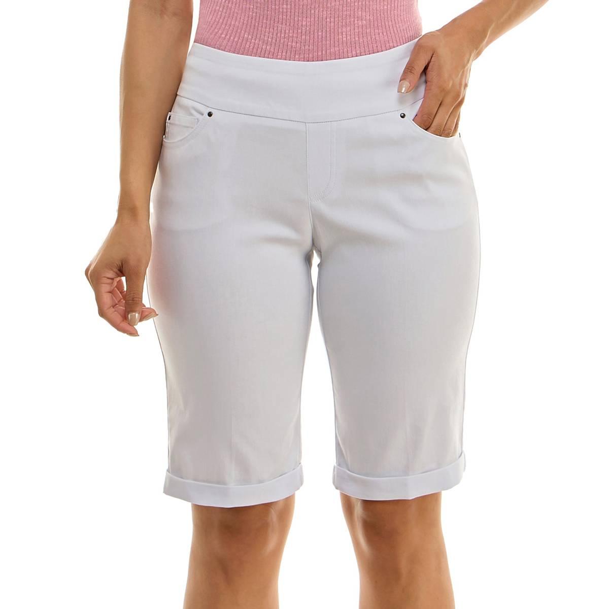 Click here for Womens Zac & Rachel Pull On Solid Cuffed Hem Bermu... prices