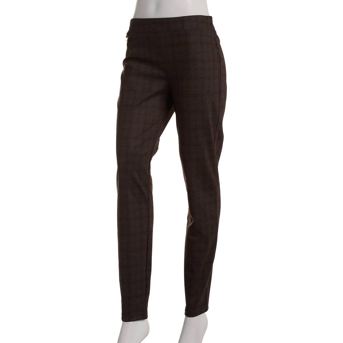 Click here for Womens Zac & Rachel Pull On Plaid Compression Pant... prices