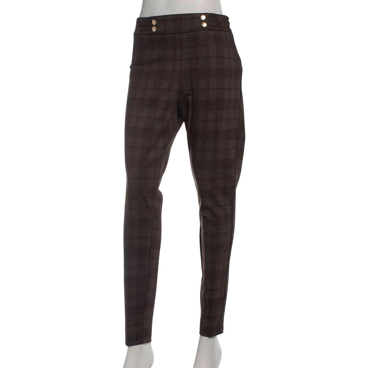 Click here for Womens Zac & Rachel Pull On Faux Button Plaid Comp... prices
