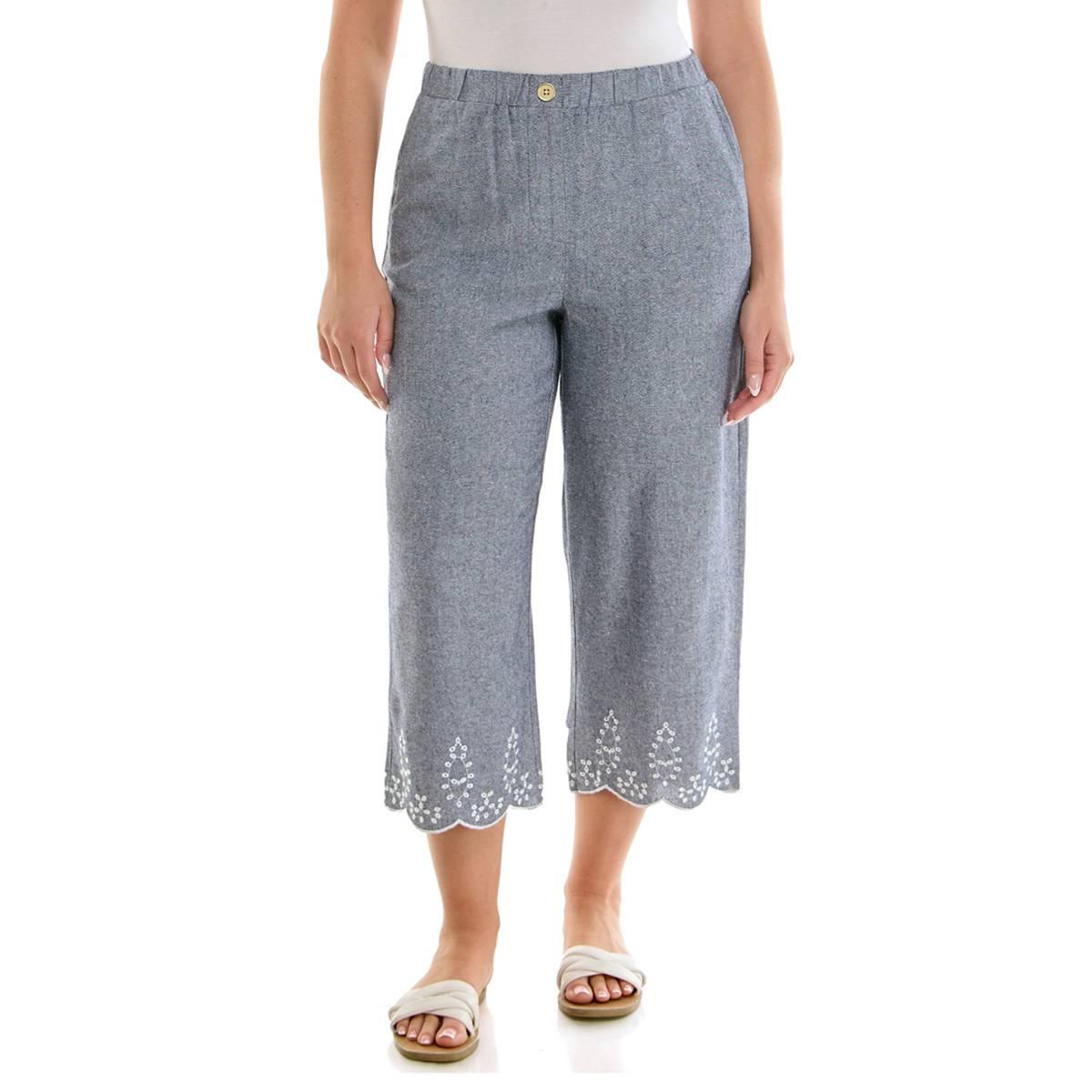 Click here for Plus Size Zac & Rachel Embroidered Scallop Hem Wid... prices