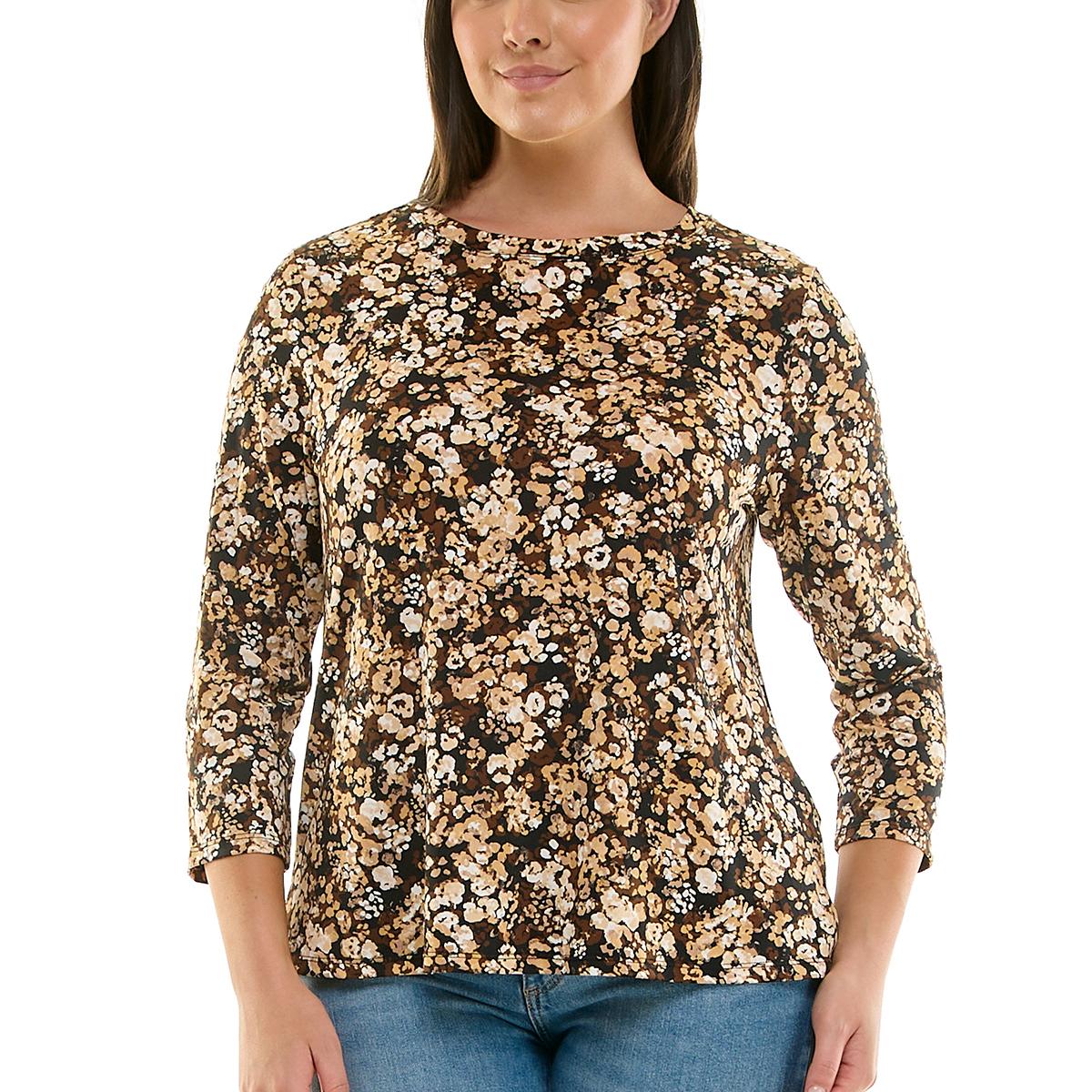 Click here for Petite Zac & Rachel 3/4 Sleeve Abstract Floral Blo... prices