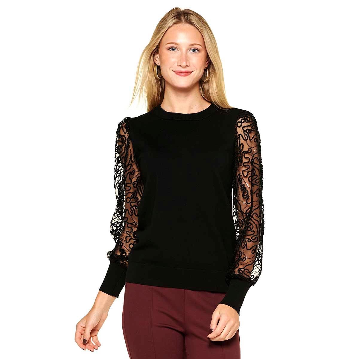 Click here for Petite Zac & Rachel Long Sleeve Sequin and Velvet... prices