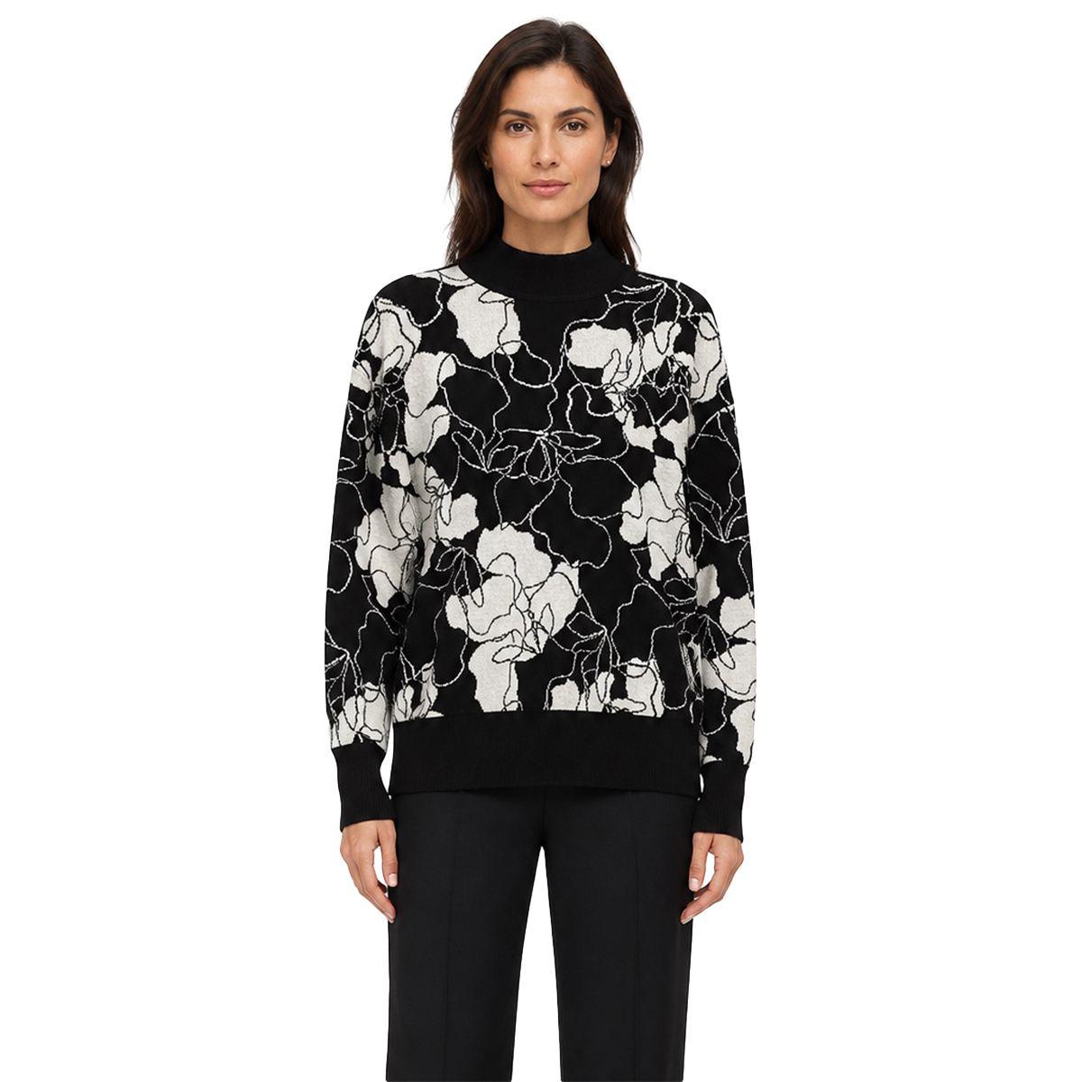 Click here for Womens Zac & Rachel Long Sleeve Mock Neck Floral S... prices