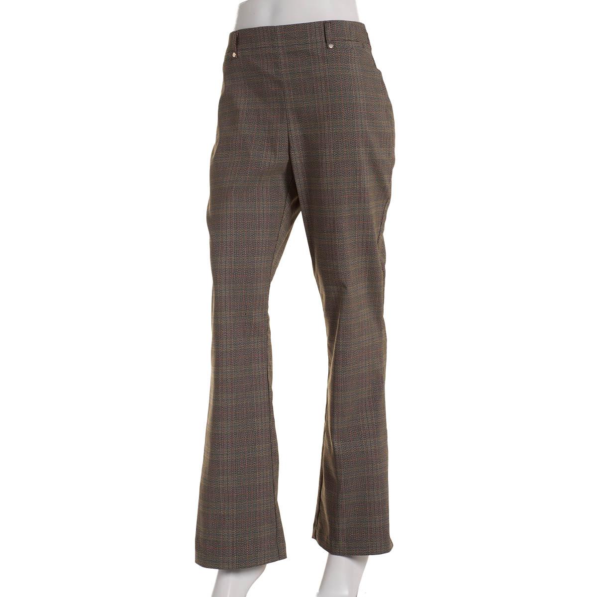 Click here for Plus Size Zac & Rachel Pull On Bootcut Plaid Pants prices