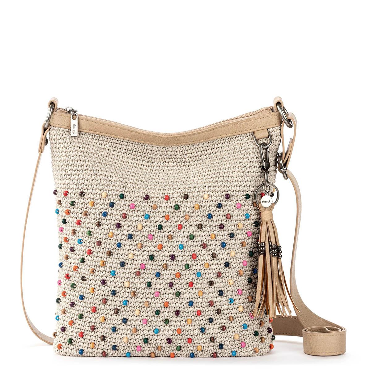 Click here for The Sak Lucia Crochet Crossbody - Ecru Multi Beads prices