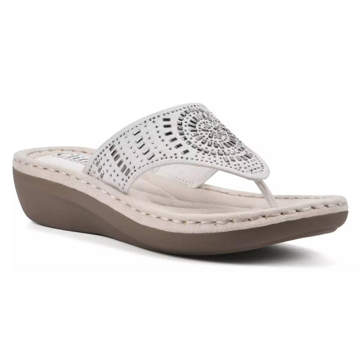 Womens Cliffs by White Mountain Cienna Wedge Sandals
