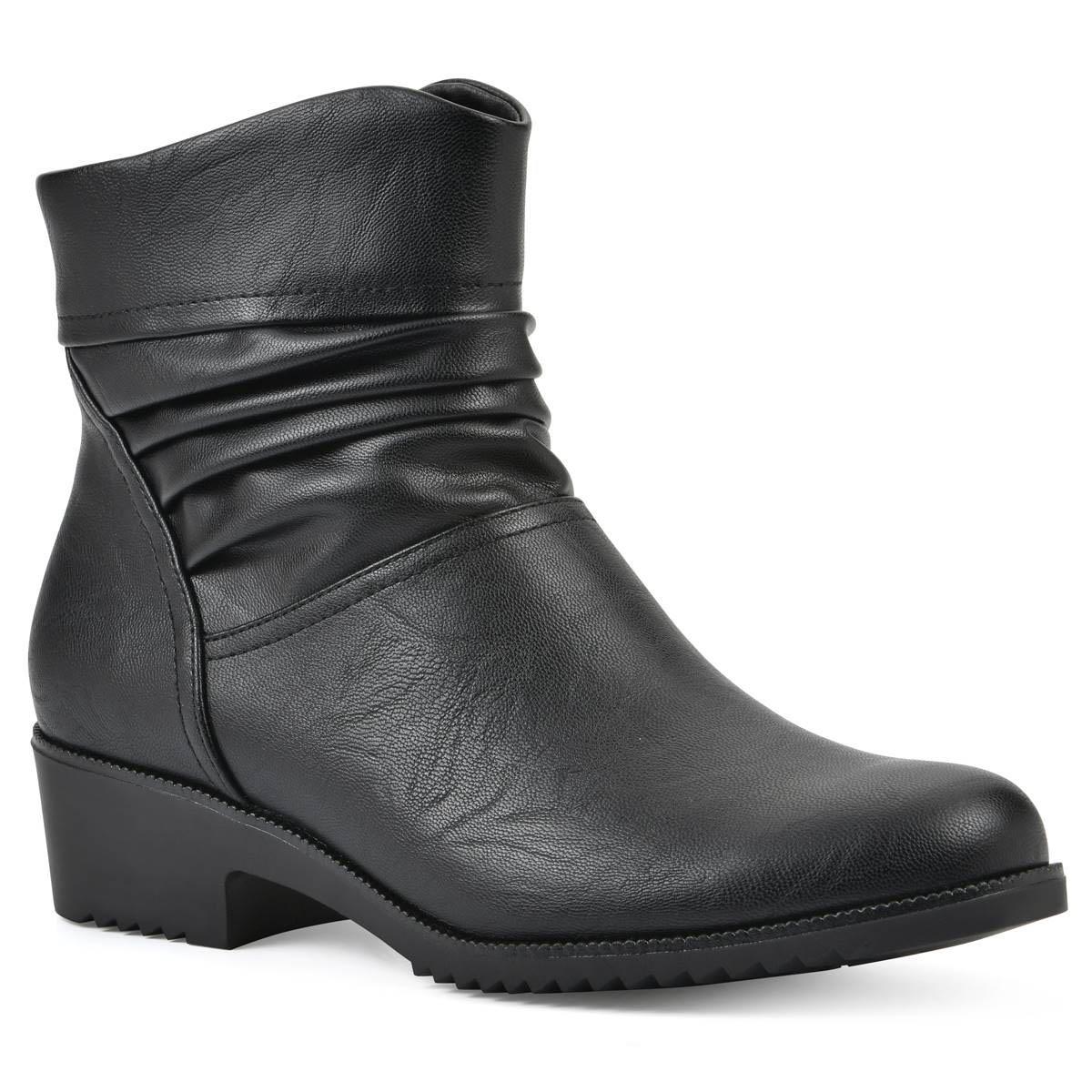 Cliffs by White Mountain Womens Durbon Ankle Boots - Black Smooth